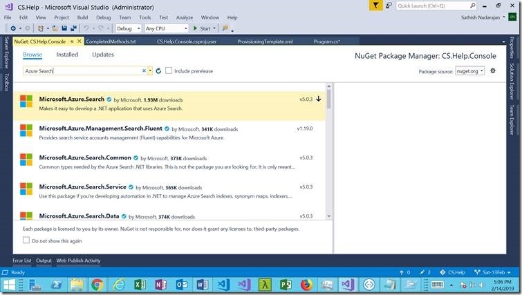Azure Search Service Create A Data Source Programmatically C Programmatically Sharepoint Pals