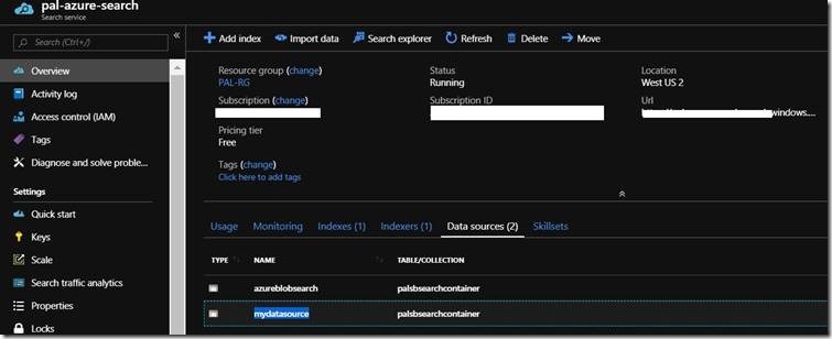 Azure Search Service Create A Data Source Programmatically C Programmatically Sharepoint Pals
