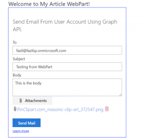 How to send an email using Graph API with attachments in SPFx WebPart - SharePoint Pals