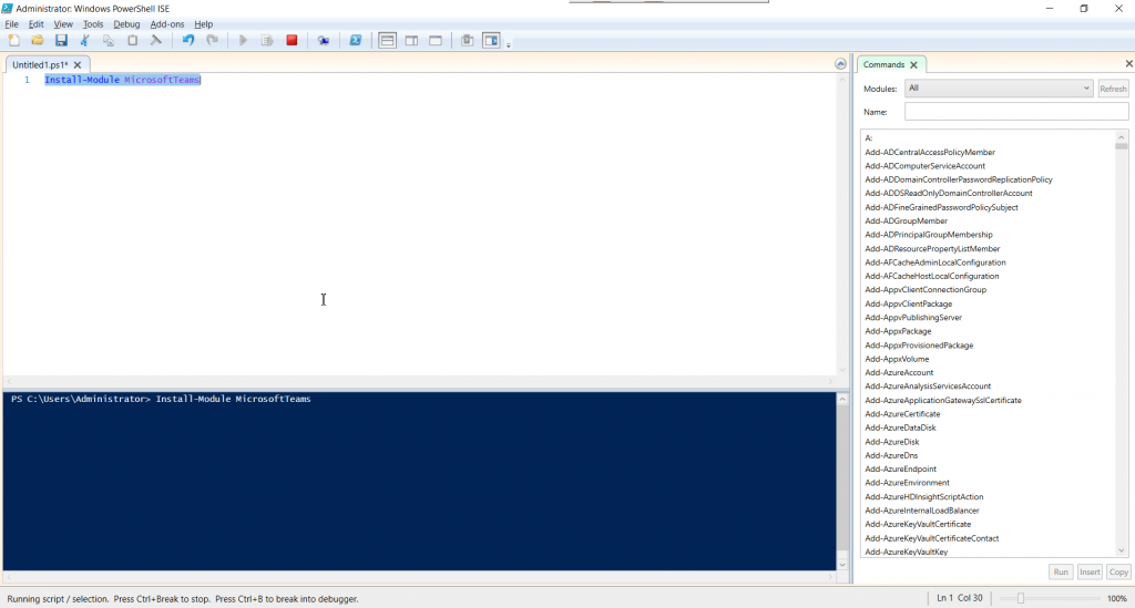 Ms Teams Exception While Executing Powershell The Specified Module Skypeonlineconnector Was