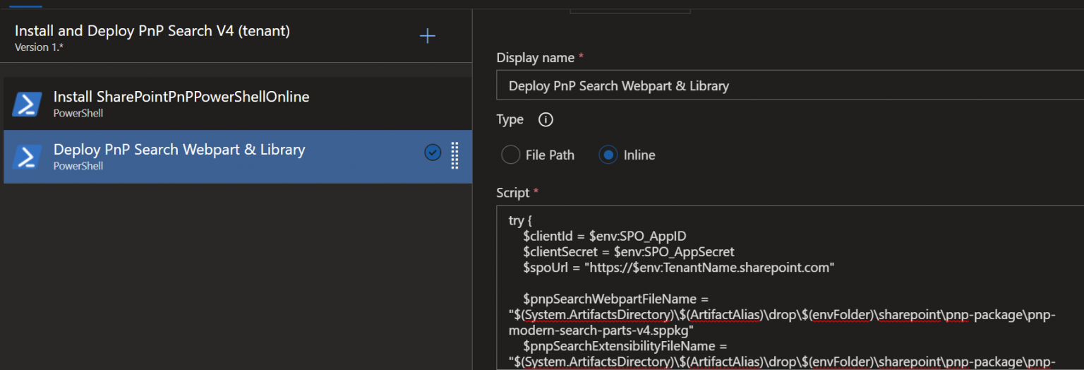 Setup Pipeline for SPFx library – PnP Search Extensibility Library - SharePoint Pals