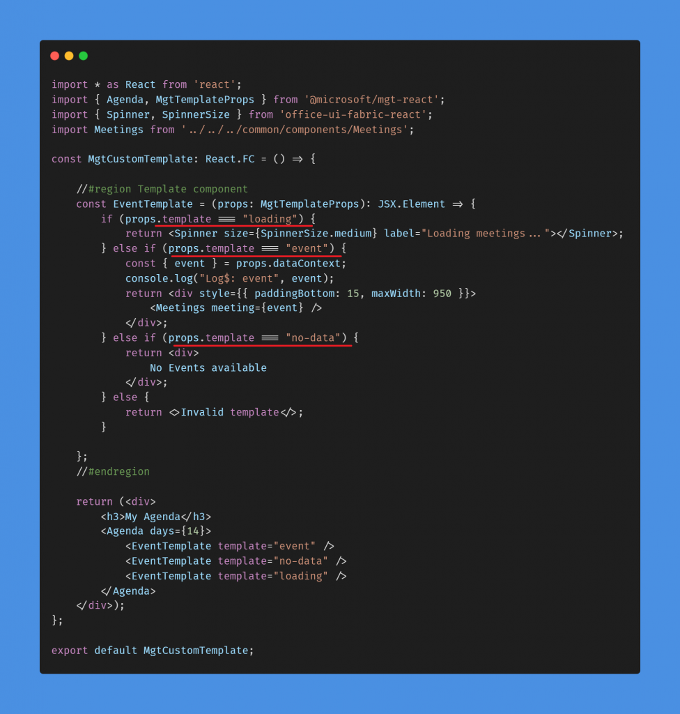 How To Add Custom Template In Microsoft Graph Toolkit In Spfx Solution