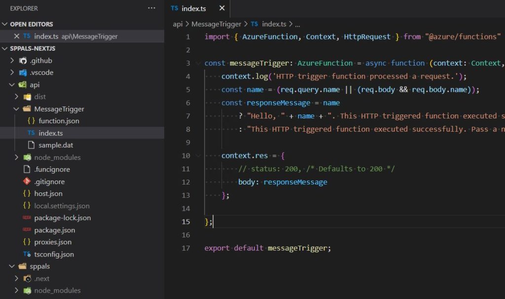 How To Add An Api In Azure Static Web Apps And Use In Nextjs Application Sharepoint Pals