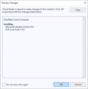 .Net Core Console Application for SharePoint Online using PNPCore library Interactive Login ...