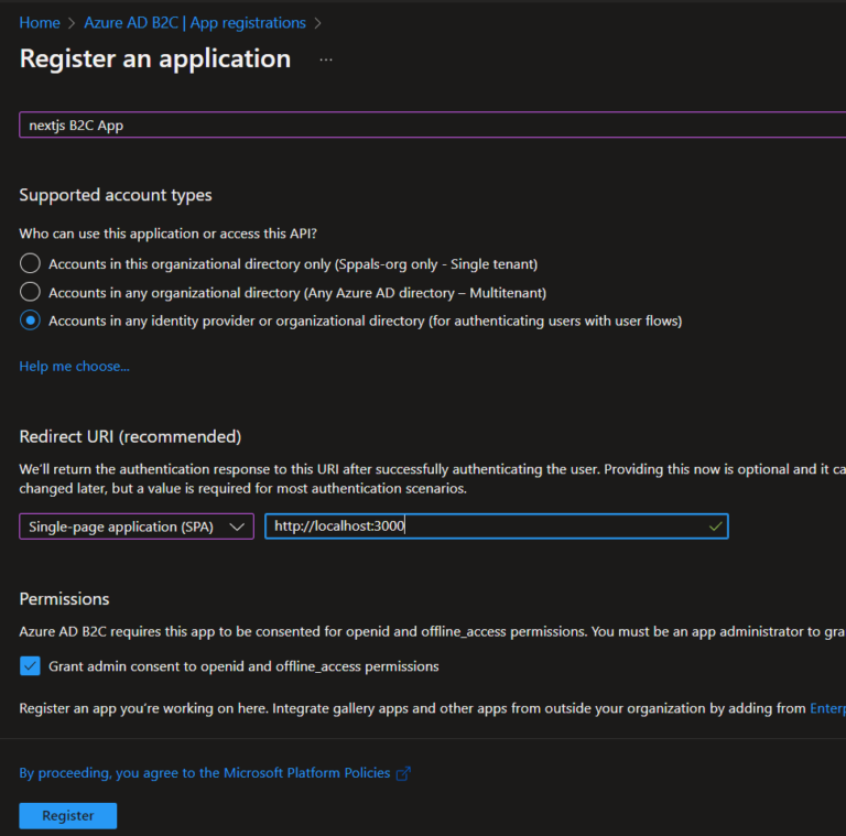 Implement B2C Authentication in NextJS using Azure AD – Part 1 - SharePoint Pals