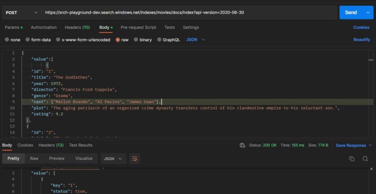How to Manage Azure Cognitive Search Index using REST API - SharePoint Pals