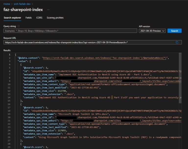Azure Cognitive Search for SharePoint Content – Part 2 - SharePoint Pals